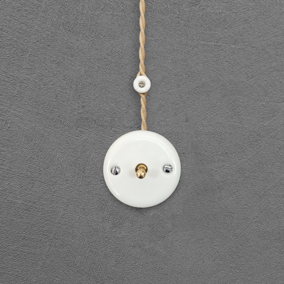 White Ceramic Surface Mount SPDT Toggle Switch Insert – Olde Worlde