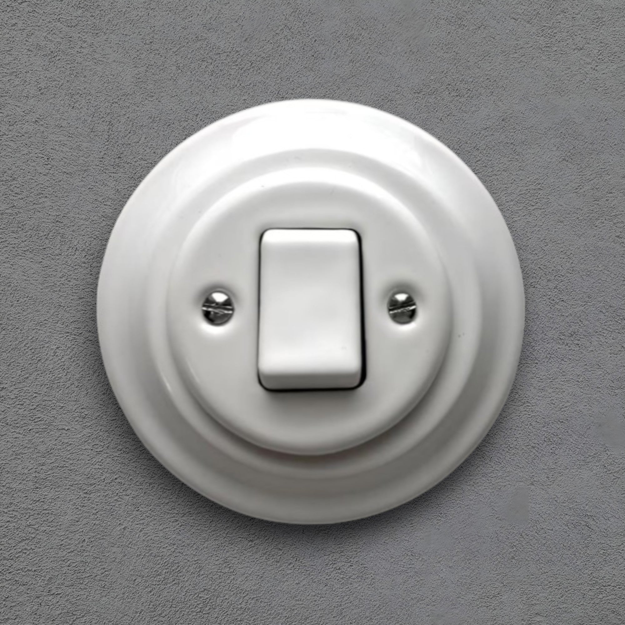 Light Switch Porcelain Loft Retro Button Switch Fat Key Crossing Flush ...