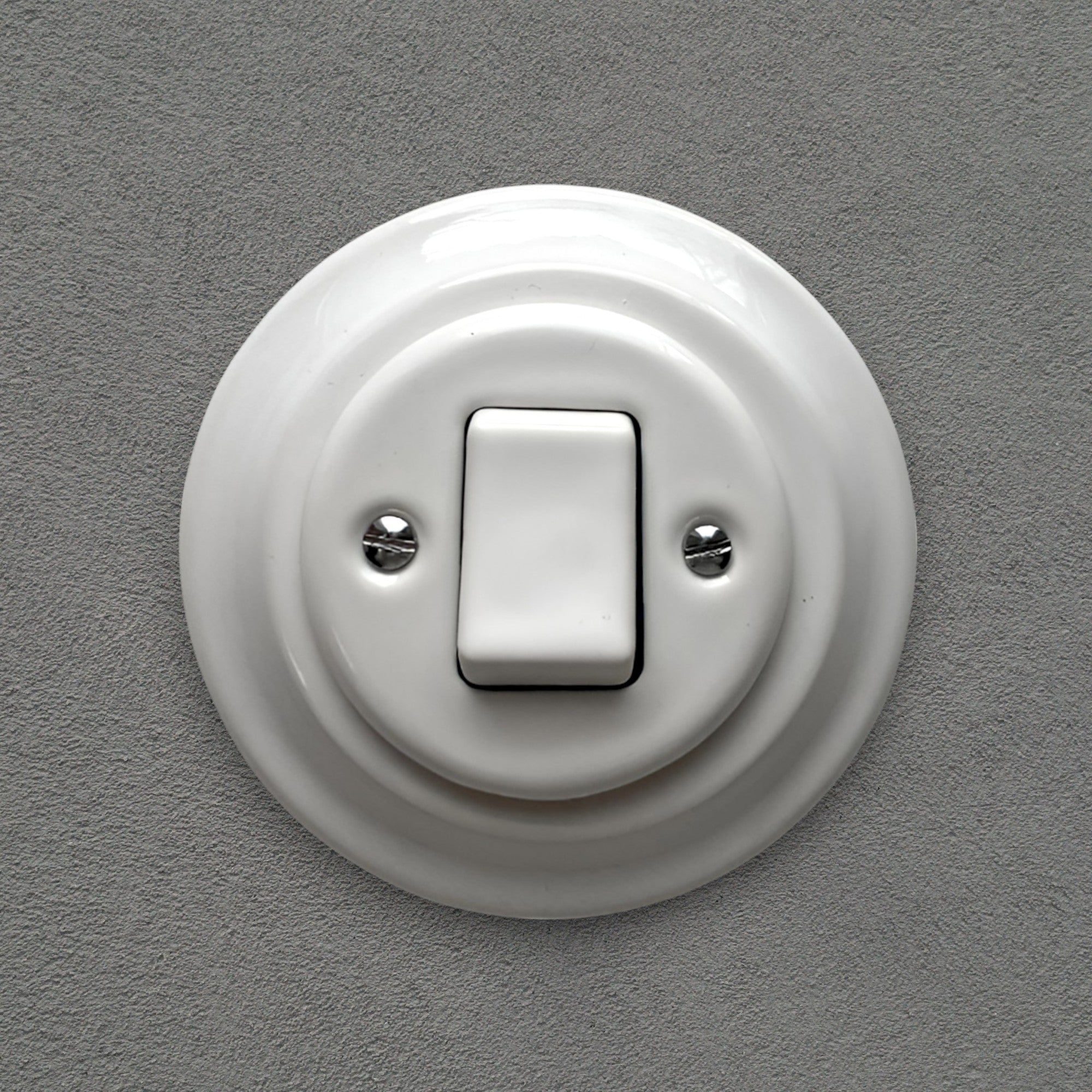 Light Switch Porcelain Loft Retro Button Switch 1 Gang Two-Pole Flush ...